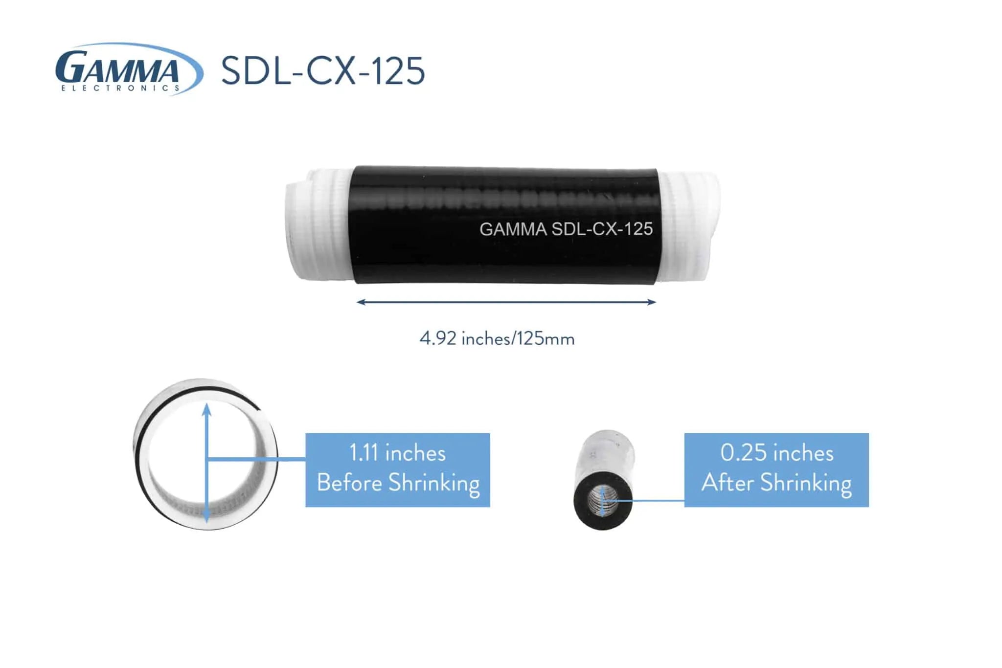Gamma SDL-CX-125 Cold Shrink Tubing – Gamma Electronics